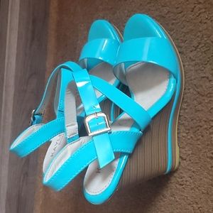 KAYLEEN By Los Angeles | Shoes | Kayleen Dayla Ladies Strappy Blue Open ...